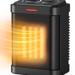 1000W/700W Space Heater, Small Ceramic Space Heater with Thermostat, Mini Portable Electric Heater with Fast Safety Heat, Multiple Protection for Home Office Desk