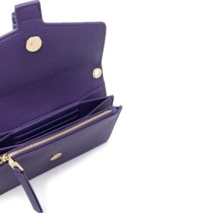 Versace Couture Purple Sketch Grainy Wallet, berry, M