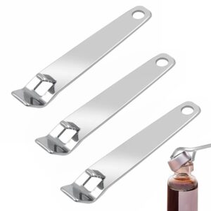 3 pack mini vial openers - versatile stainless steel oral liquid decappers for botox, medicines, and beverages - compact and durable bottle opener tool for nurses, pharmacies, and home use