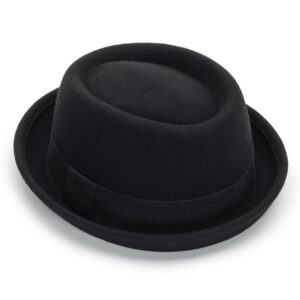 mens-pork-pie-hat flat-top-bowler-hat wool-fedora-hat for women