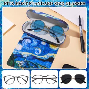 QSCFKL 4Pack Hard Shell Eyeglasses Case, Eye Glass Cases Womens Hard Shell With Cleaning Cloth Portable Eyewear Case for Women Men