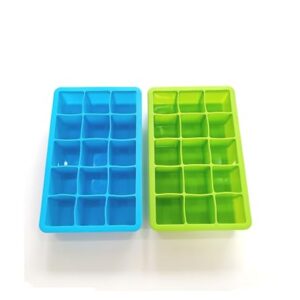 2 Pack ice cube tray with silicone Lid,ice trays for freezer,Silicone ice cube trays for freezer,Ice cube trays with lids,Covered ice cube trays for freezer,Ice trays