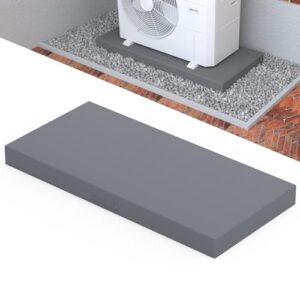 flamorrow mini split pad for ductless mini split air conditioner heat pump systems, 38 x 18 x 3 inches plastic equipment pad for outdoor condenser units