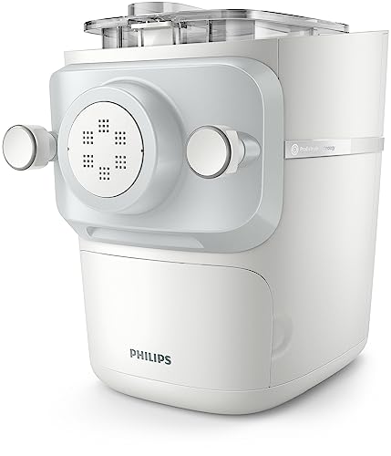 Philips 7000 Series Pasta Maker, ProExtrude Technology 150W, 8 discs, Perfect Mixing Technology, Preapre up to 8 Portions, HomeID App, White, (HR2660/03)