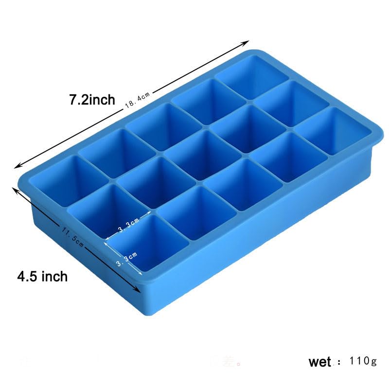 2 Pack ice cube tray with silicone Lid,ice trays for freezer,Silicone ice cube trays for freezer,Ice cube trays with lids,Covered ice cube trays for freezer,Ice trays