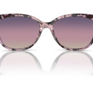 Coach HC8378U Universal Fit Sunglasses, Iris Tortoise/Purple Gradient, 57 mm