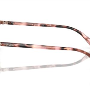 Coach HC6219U Universal Fit Prescription Eyewear Frames, Rose Pearl Tortoise/Demo Lens, 51 mm