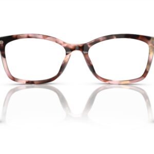 Coach HC6219U Universal Fit Prescription Eyewear Frames, Rose Pearl Tortoise/Demo Lens, 51 mm