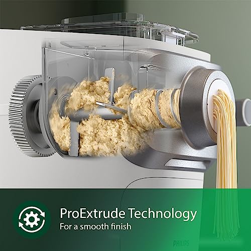 Philips 7000 Series Pasta Maker, ProExtrude Technology 150W, 8 discs, Perfect Mixing Technology, Preapre up to 8 Portions, HomeID App, White, (HR2660/03)