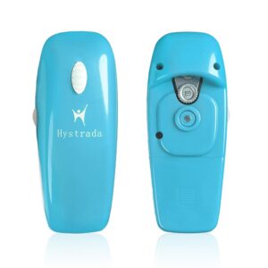 hystrada electric can opener - no sharp edge handheld can opener - battery operated can opener - easy one-touch operation can opener - automatic can opener works on all types of cans (sky blue)