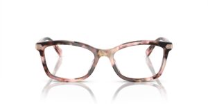 coach hc6219u universal fit prescription eyewear frames, rose pearl tortoise/demo lens, 51 mm