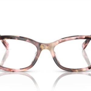 Coach HC6219U Universal Fit Prescription Eyewear Frames, Rose Pearl Tortoise/Demo Lens, 51 mm