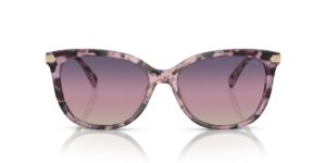 coach hc8378u universal fit sunglasses, iris tortoise/purple gradient, 57 mm