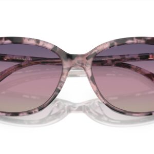 Coach HC8378U Universal Fit Sunglasses, Iris Tortoise/Purple Gradient, 57 mm