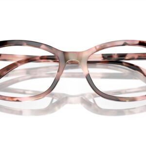 Coach HC6219U Universal Fit Prescription Eyewear Frames, Rose Pearl Tortoise/Demo Lens, 51 mm