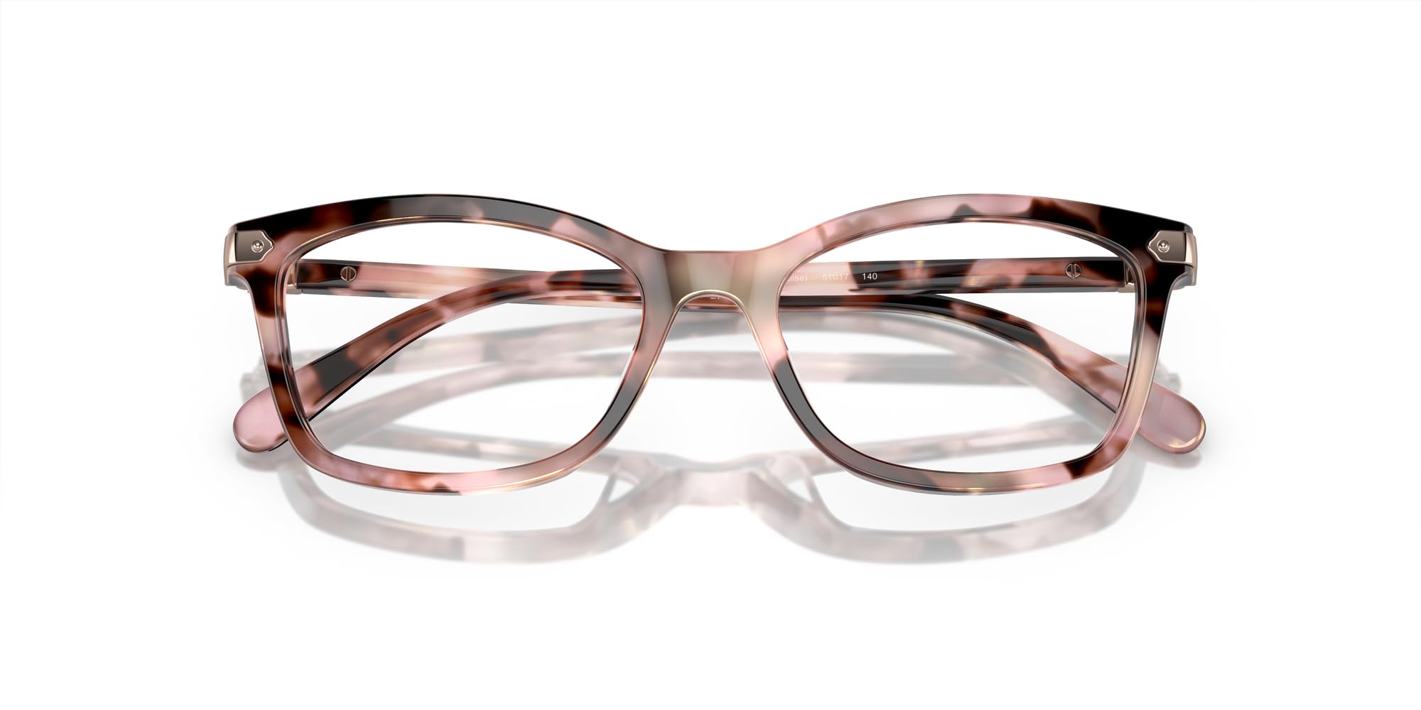 Coach HC6219U Universal Fit Prescription Eyewear Frames, Rose Pearl Tortoise/Demo Lens, 51 mm