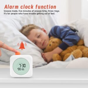 EooCoo Digital Visual Timer, 60-Minute Countdown Timer for Kids and Adults, Time Management Tool, Timer Clock Alarm 3 in 1, for Home Kitchen Office, Back to School Supplies