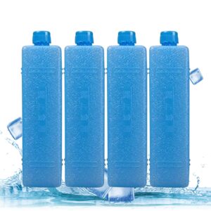 small fan, ice packs 4pcs long lasting freezer blocks reusable portable cooler freezer ice packs keep cool for refrigerator air conditioner fan