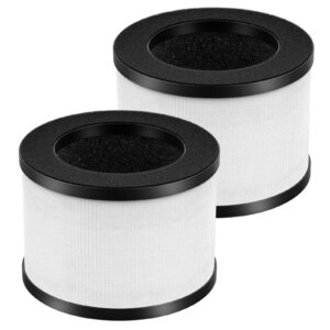 2 pack tz-k1 true hepa replacement filter compatible with freaire kn6391, compatible with tolife tz-k1, compatible with mk-01 mk-06, 3-in-1 h13 hepa filter replacement for smoke pollen, white