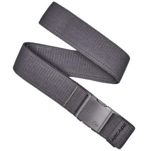 arcade belts a2 atlas unisex adventure belt: heavy duty stretch, metal free buckle, charcoal