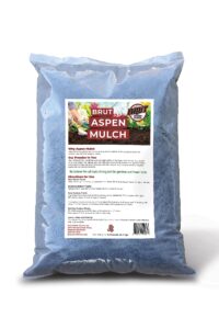 brut organic aspen mulch – 12 lbs – high carbon – water retention – natural solution for healthy houseplants, flowers, and vegetables - use indoors or outdoors - odor free