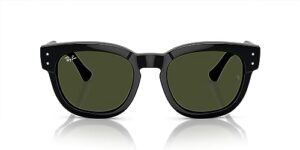 ray-ban rb0298s mega hawkeye square sunglasses, black/green, 53 mm