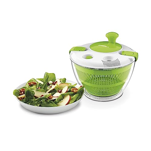 Cuisinart Large Spin Stop Salad Spinner- Wash, Spin & Dry Salad Greens, Fruits & Vegetables, 5qt, CTG-00-SAS1