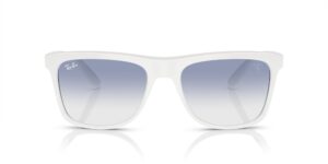 ray-ban rb4413m square sunglasses, white/clear gradient light blue, 57 mm