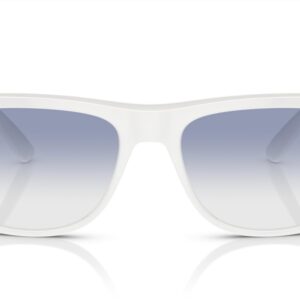 Ray-Ban RB4413M Square Sunglasses, White/Clear Gradient Light Blue, 57 mm