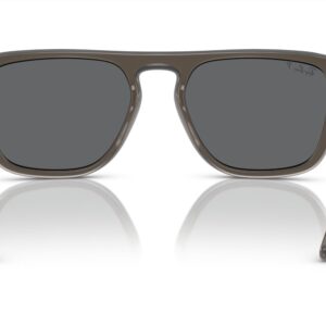 Ray-Ban RB4407 Square Sunglasses, Black/Light Grey Transparent/Dark Grey Polarized, 57 mm