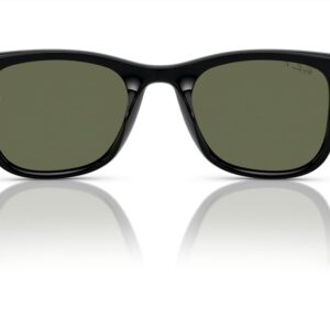 Ray-Ban RB4420 Square Sunglasses, Black/Dark Green Polarized, 65 mm