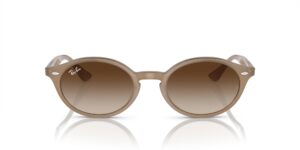 ray-ban rb4315 oval sunglasses, turtledove/gradient brown, 51 mm