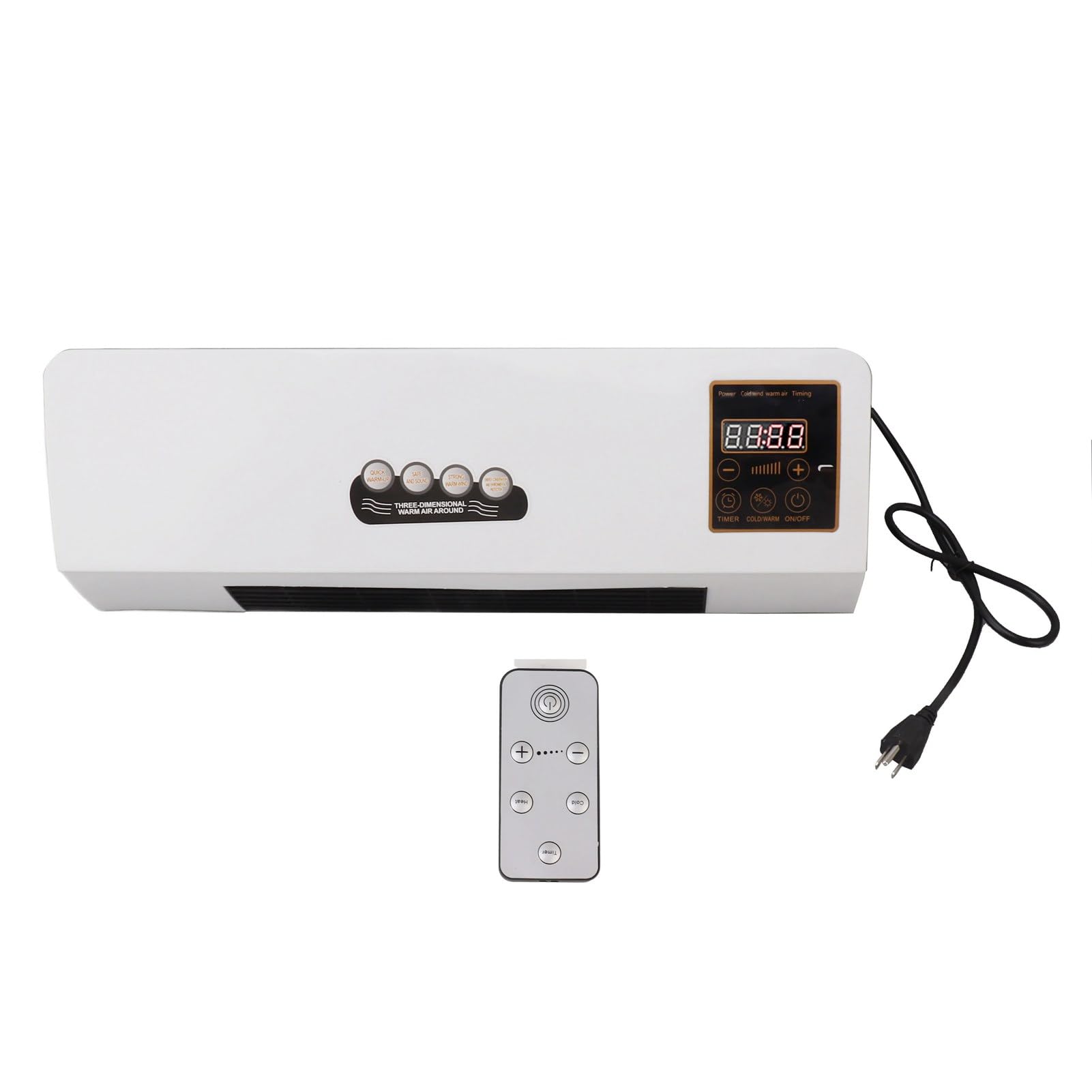 Wall Mounted Heating Machine, Smart Wall Heater, Dual Use Highly Efficient Wide Angles Mobile Small Air Heater, Easy Mount Heater, Indoor Use, for Home Bathroom Bedroom Office