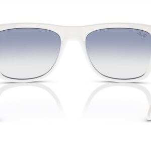 Ray-Ban RB4413M Square Sunglasses, White/Clear Gradient Light Blue, 57 mm