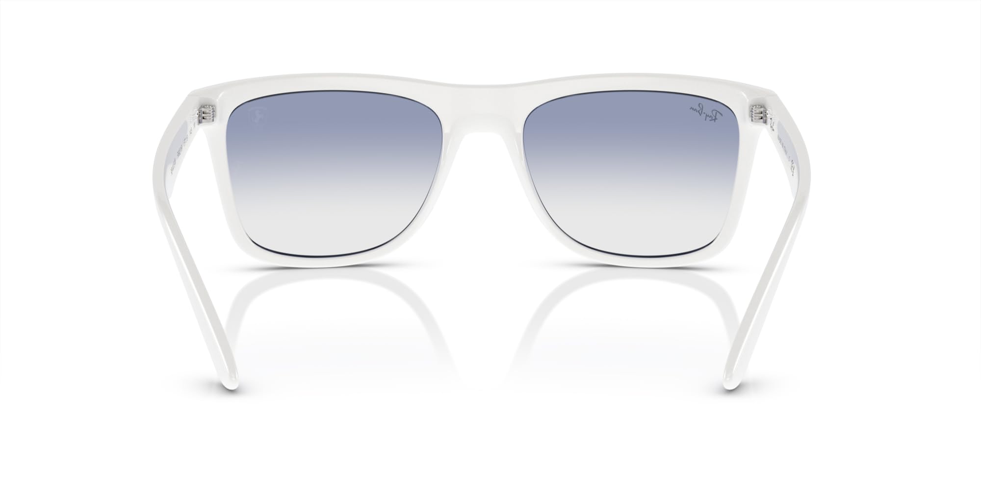 Ray-Ban RB4413M Square Sunglasses, White/Clear Gradient Light Blue, 57 mm