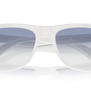 Ray-Ban RB4413M Square Sunglasses, White/Clear Gradient Light Blue, 57 mm