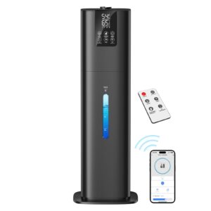 honovos smart humidifiers large room bedroom home, 2.11gal(8l) quiet top fill cool mist humidifier, smart app & remote control, 3 speed humidifier with 360° nozzle, humidity setting for baby office