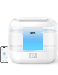 dreo smart humidifier, cool mist humidifiers for bedroom, quiet 4l top fill ultrasonic humidifiers for home office plant & baby with nightlight, led display, 32h runtime, app/voice control, hm311s