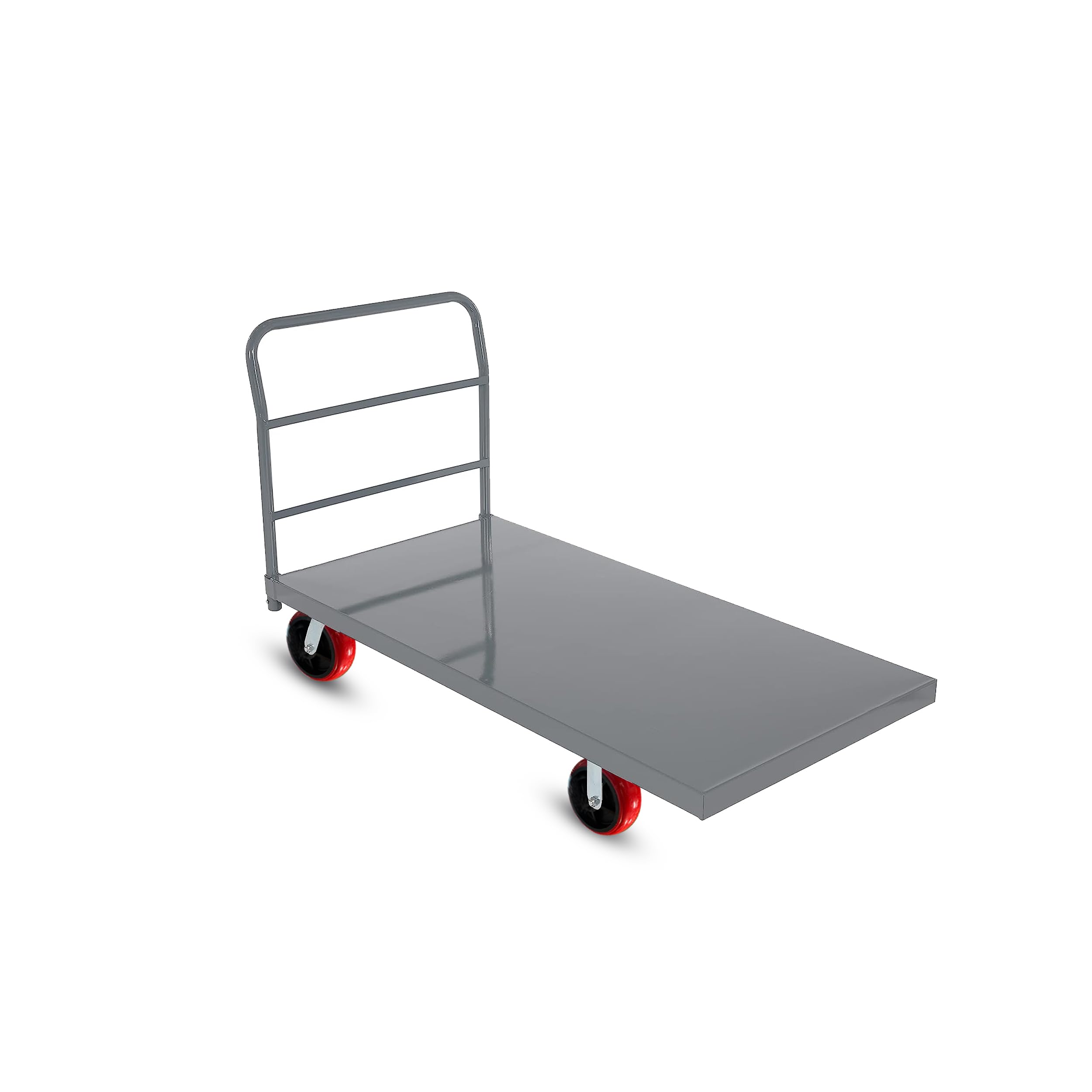 5Seconds Flatbed Platform Cart Industrial Dolly Cart Heavy Duty 60” x 30” Platform Hand Truck Push Cart Super Heavy Duty Flatbed Cart with 3000Lb Capacity 8'' Swivel Wheels Commercial Moving Cart