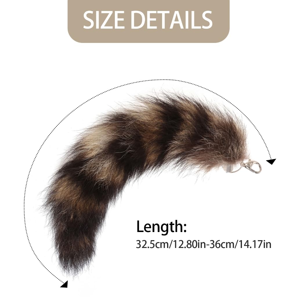 Ankexin for Key Ring Raccoon Coat Tails Chain Keychain Keyring Gift New