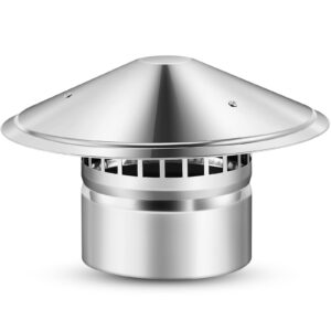 tandefio 6 inch cone top chimney cap stainless steel cone cap with screen chimney cover outside roof silver fireplace screen cover exterior stove pipe topper for vent flue family kitchen cooking