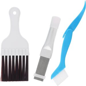 air conditioner condenser fin comb cleaner kit, air conditioner fin cleaner brush kit, kitchen small appliances coil whisk clean brush stainless steel metal fin comb, evaporator radiator repair tool