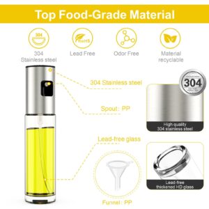 Oavostd Premium Olive Oil Sprayer for Cooking, 1 Pack Food-grade Olive Oil Spray Bottle with 304 Stainless Steel, 100ml Olive Oil Mister Spray Bottle for Cooking, Perfect for Salad, BBQ, Baking