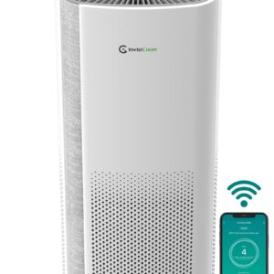 Air Purifiers for Home, Large Room Covers 1500 Ft², H13 Medical Grade True HEPA Air Filter, Ideal for Allergies, Cat, Dog, Pet, Hair, Pollen, Smoke, Dust, Bedroom Air Filter, WiFi, InvisiClean Bella