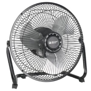 beyond breeze 9 inch floor fan, 3-speed small all metal cradle floor fans with adjustable tilt for desk, tabletop, office