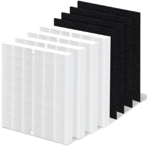 nxbhg ap-1512hh replacement filter compatible with coway ap-1512hh, ap-1512hh-fp, ap-1518r, ap-1519p, 4 true filter, 4 activated carbon filters, compared to part #3304899