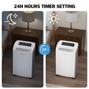 AIRPLUS 4,500 Sq.Ft 70 Pint Dehumidifier for Basements and Home-with Drain Hose,Efficient,Energy-with Dual Protection and 4 Smart Modes,24H Timer,Defrost,for Large room