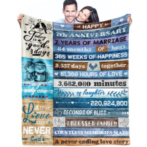 yownicf 7 year anniversary traditional gifts for her him, copper gifts for 7th anniversary, 7 year wool anniversary wedding gifts, best 7th anniversary blanket present for couple wife husband