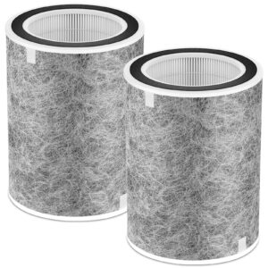 nxbhg 2 pack hp201 replacement filter compatible with shark hp201, hp202, ua205, ap1000 and for shark hc501, hc502 air purifier max, absorb 99.97% particulate, compare part he2fkbasmb, he2fkbas.