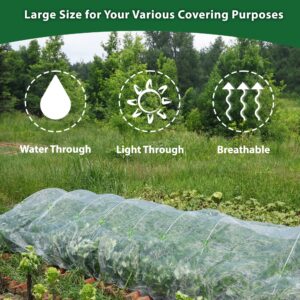 10 * 50FT Thicker Ultra Fine Garden Mesh Netting Pest Barrier, Plant Covers for Outdoor Patio Greenhouse Vegetables Fruit Flower Garden Protection, Row Covers Fabric Screen Insect Bug Bird Netting